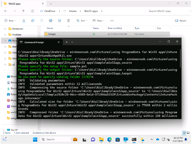 Using ProgramData to store Win32 Apps Logs